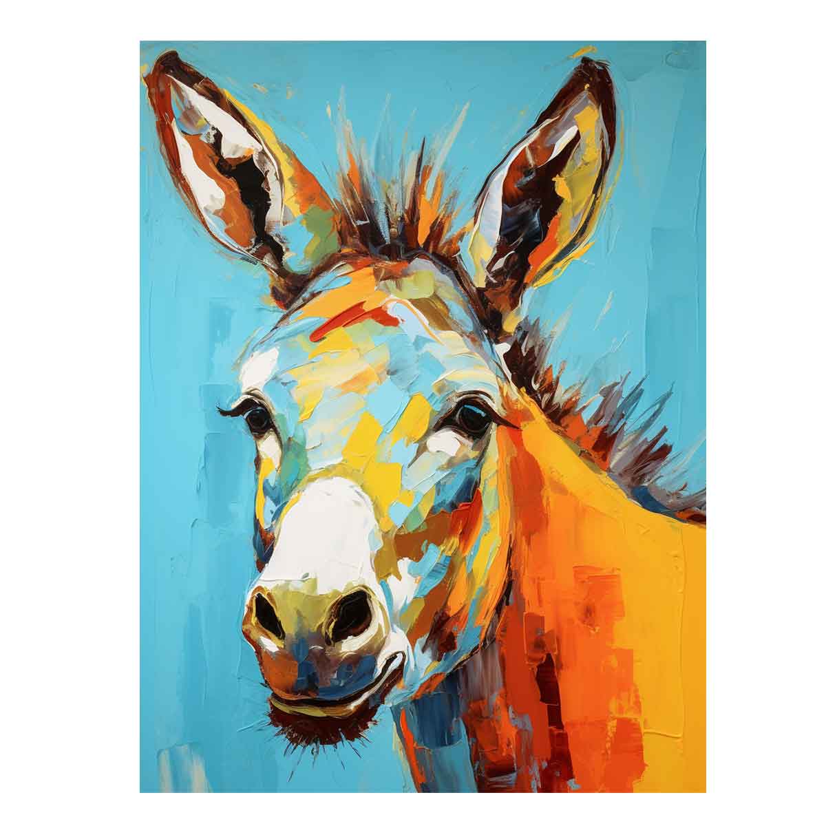 Modern Donkey Art Painting