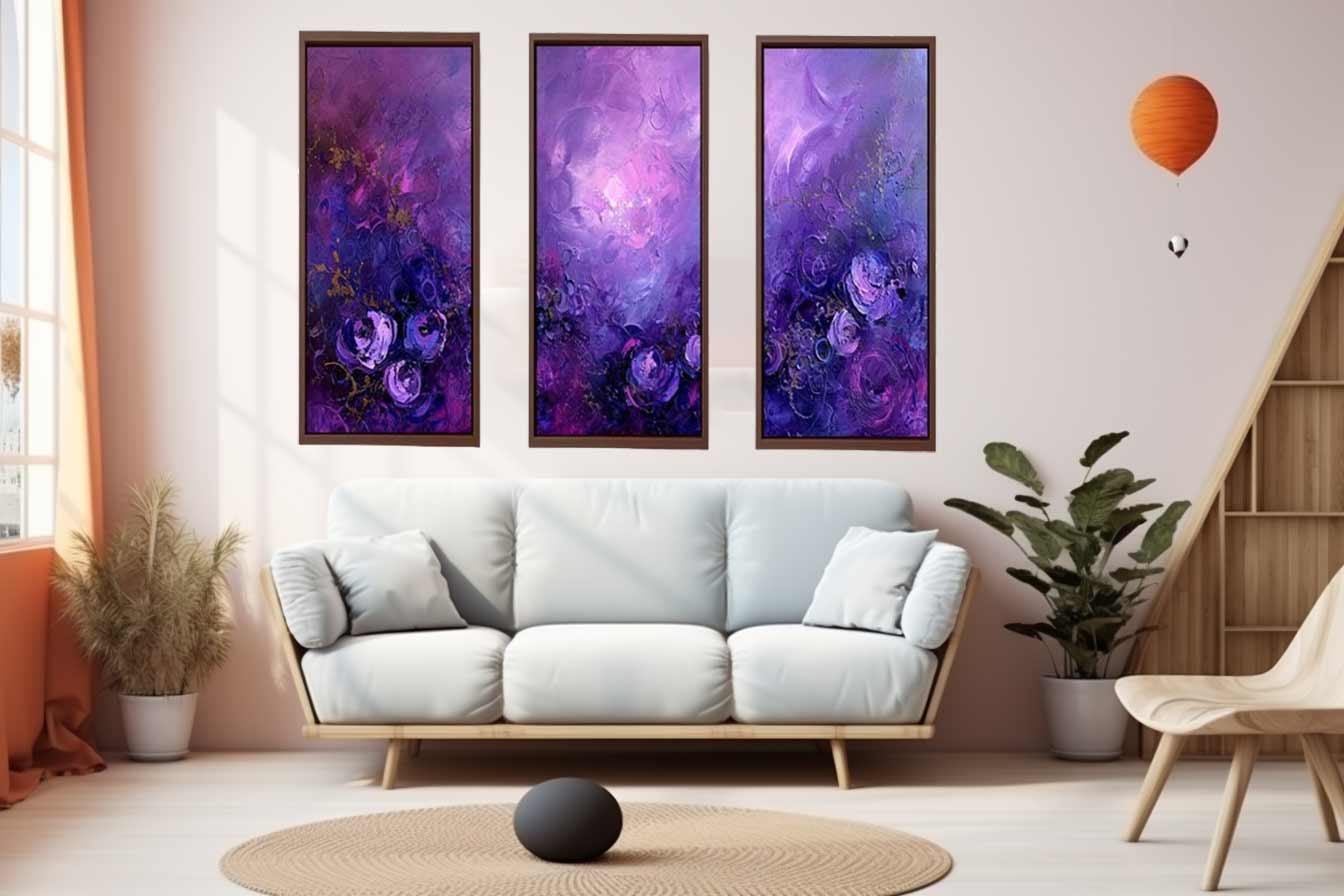 3 Panel Painting. Art Print Set