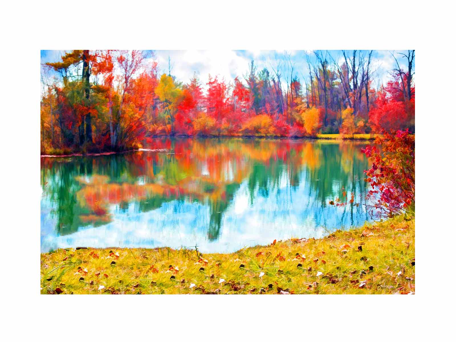 Fine Art Lake Painting Art Print.