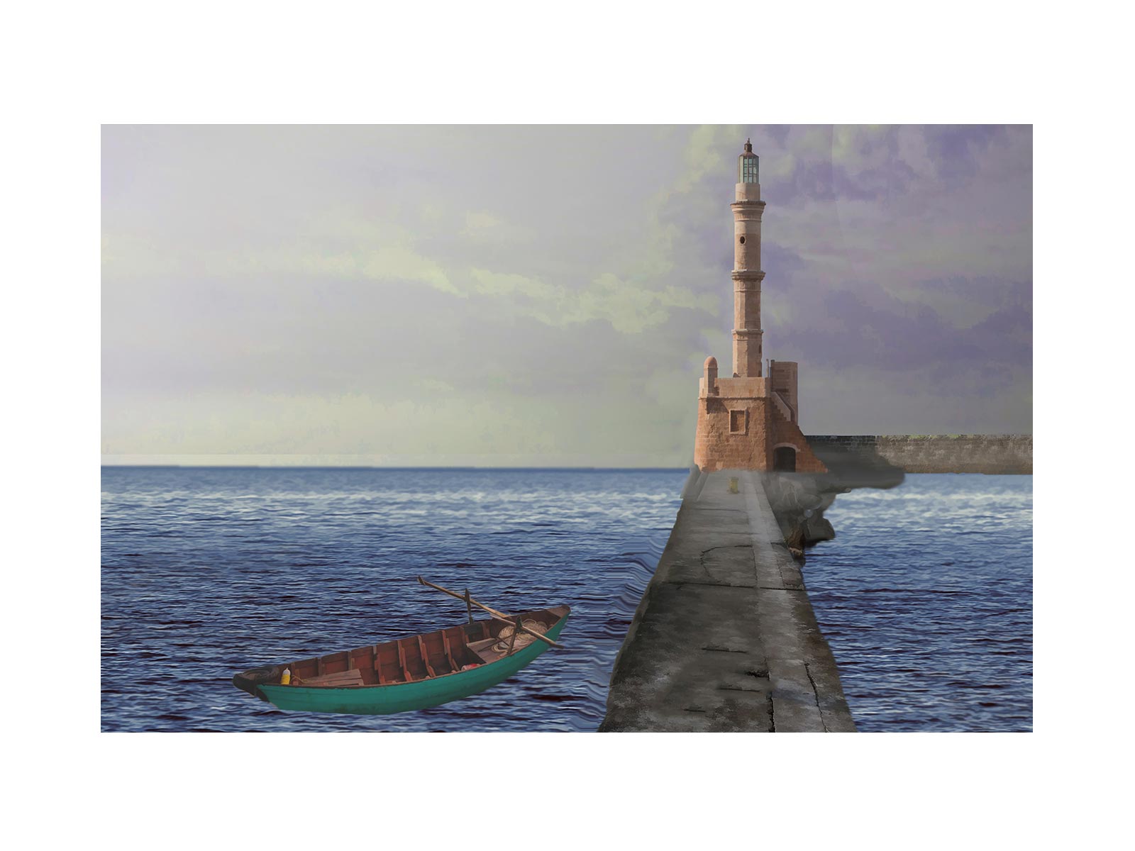 Path to Lighthouse Painting Art Print.