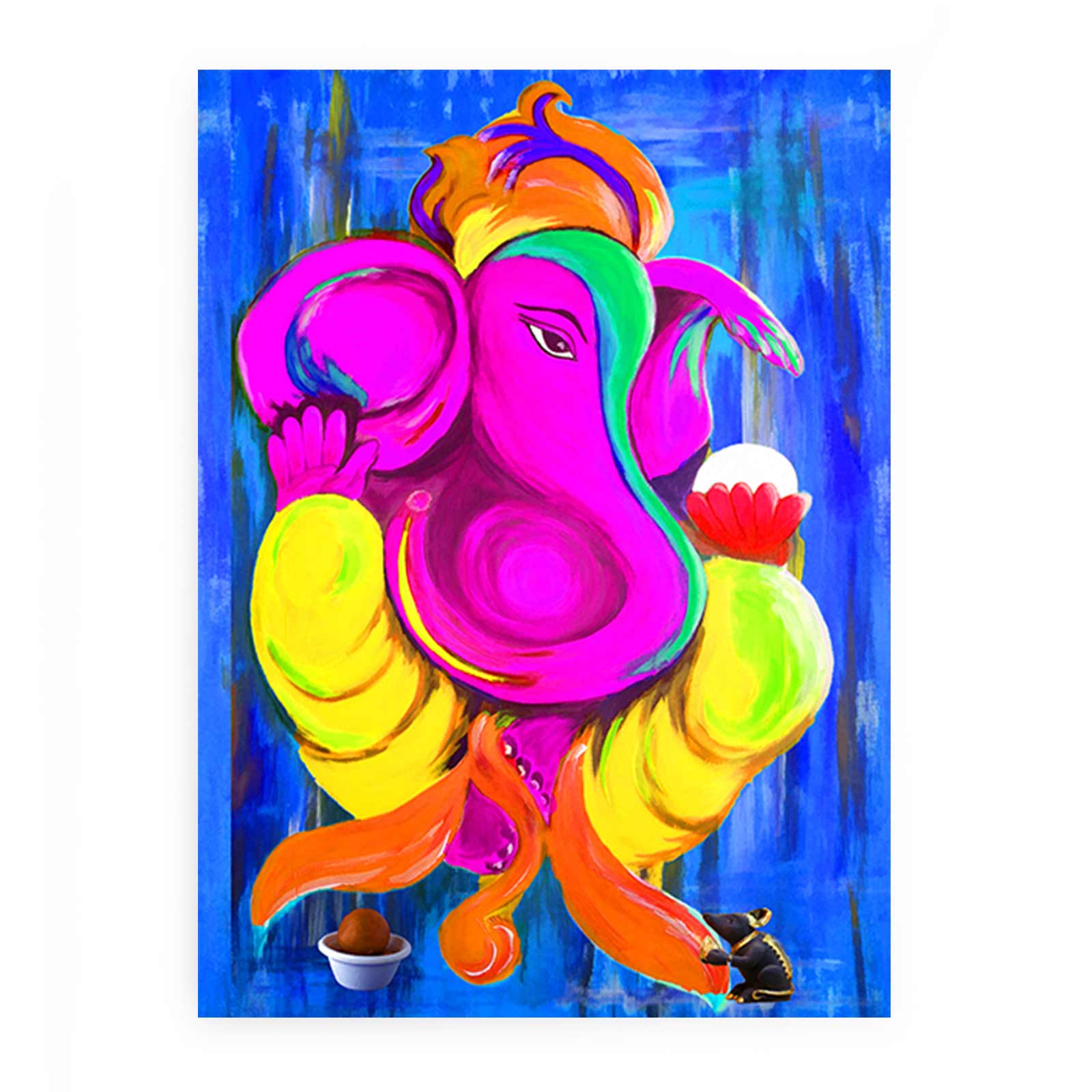Ganesha Pink Painting Art Print.