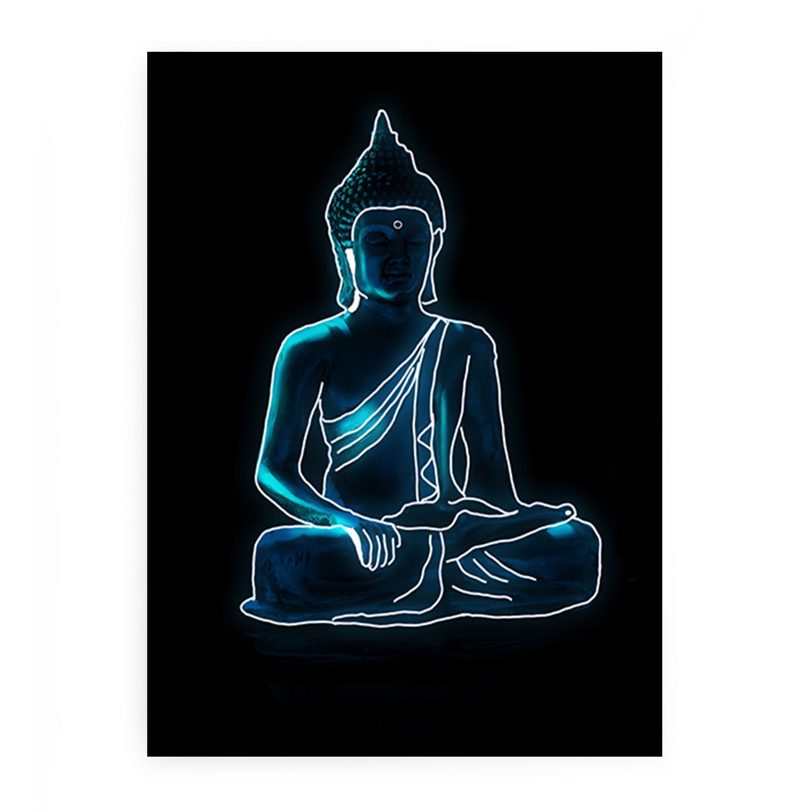 Blue Buddha Painting Art Print.