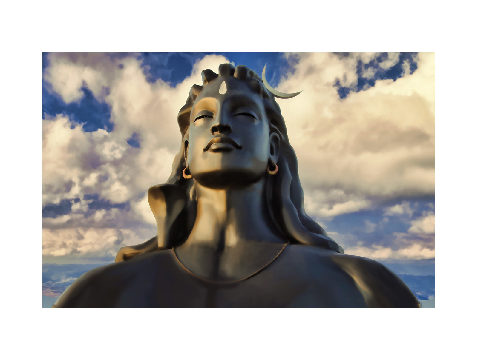 Adiyogi Shiva Painting Art Print.