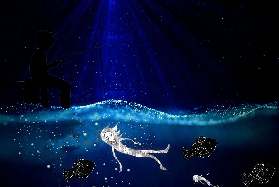 Black Fish Painting Wall Art & Canvas Print