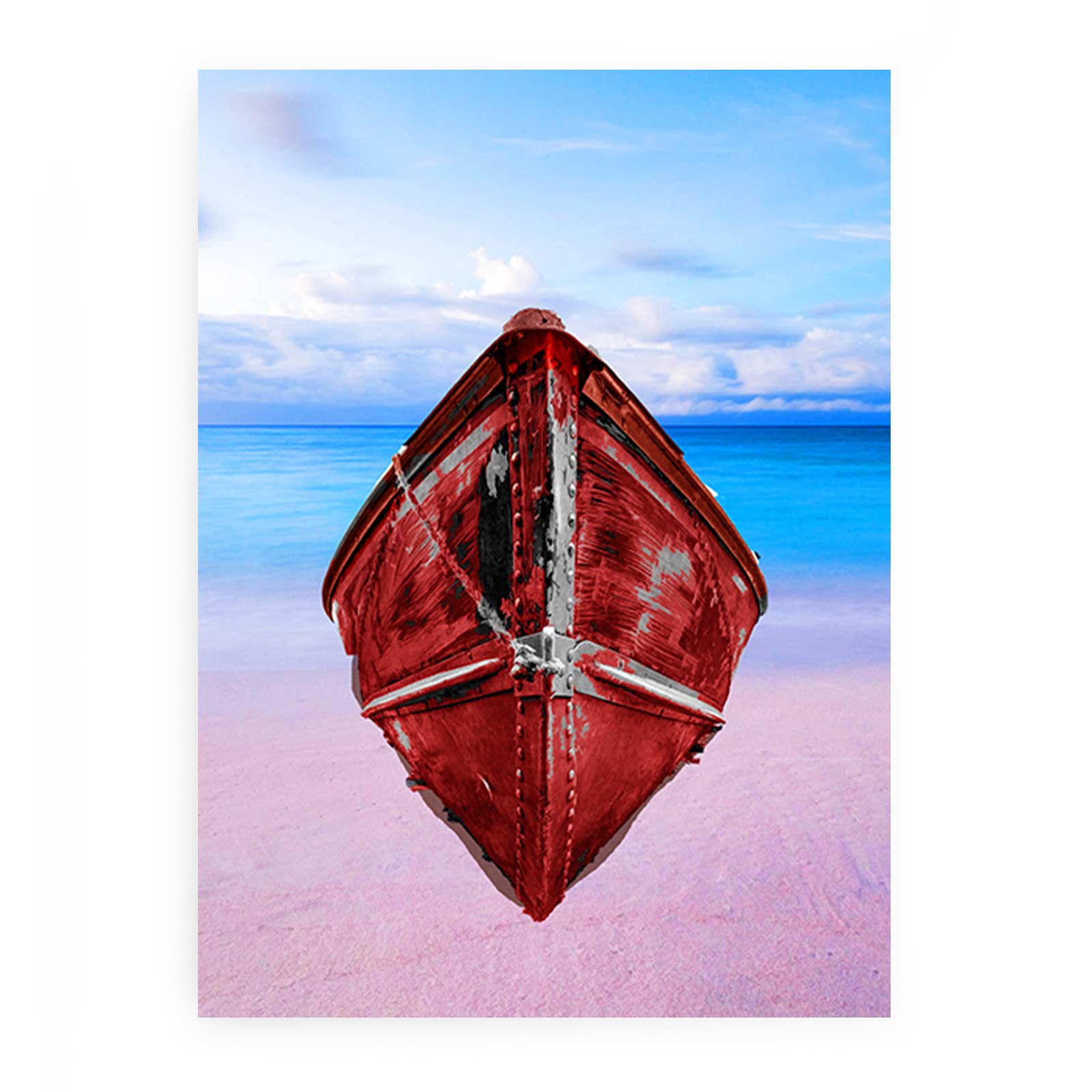 Red Boat Painting Art Print.