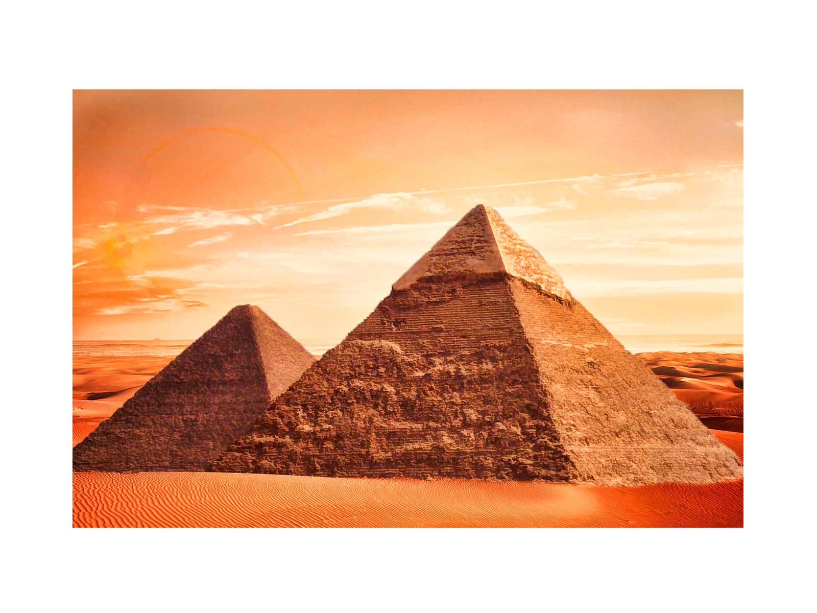 Orange Pyramid Painting Art Print.