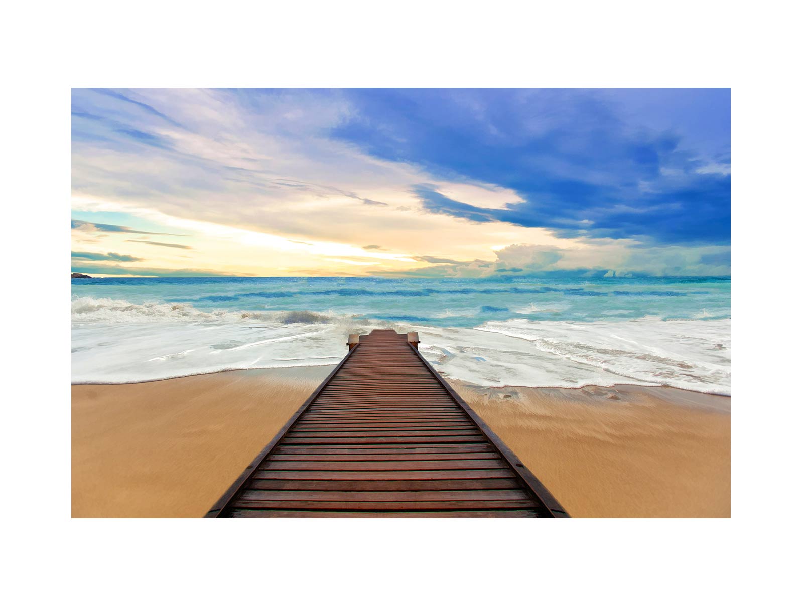 Jetty Painting Art Print.