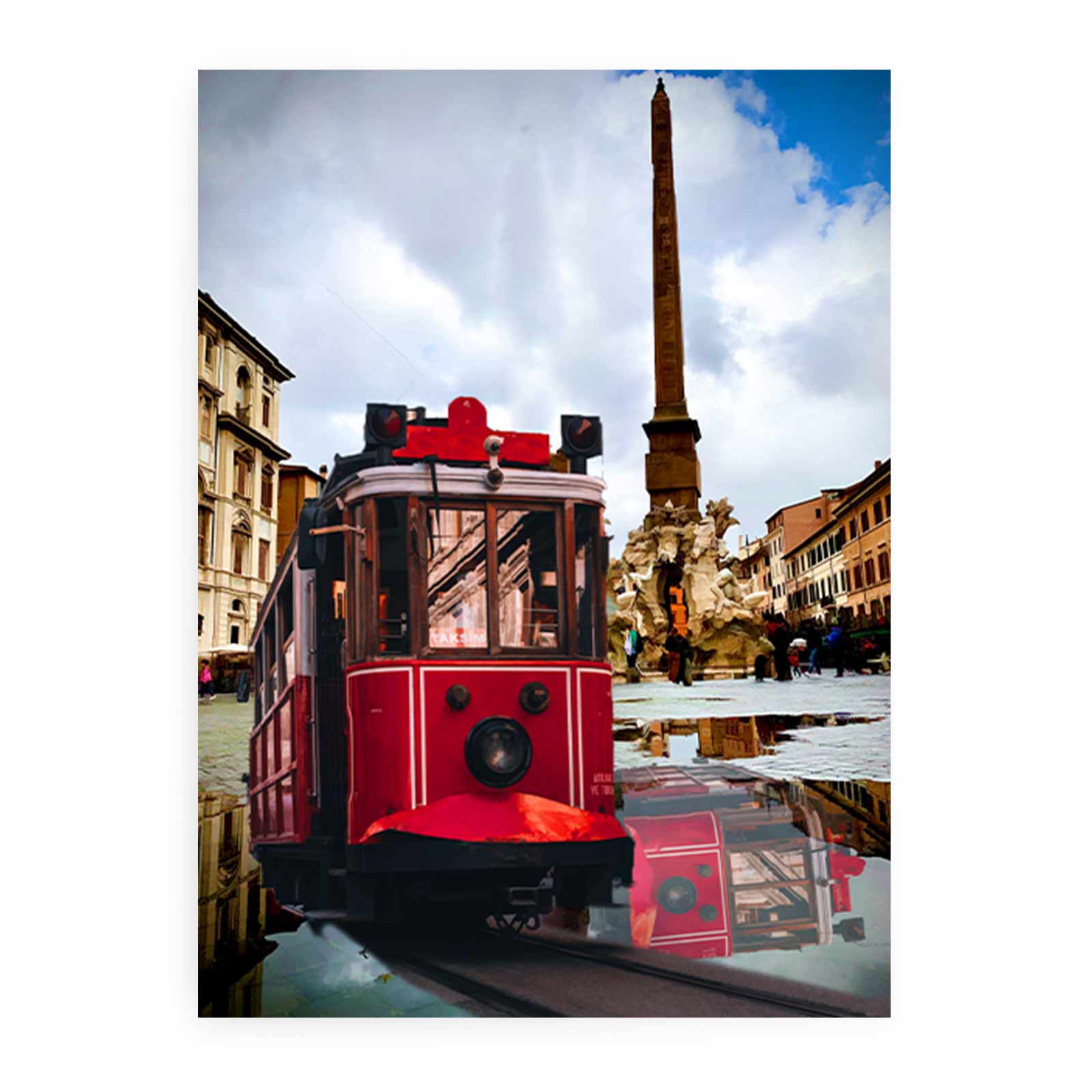 Tram Painting Art Print.