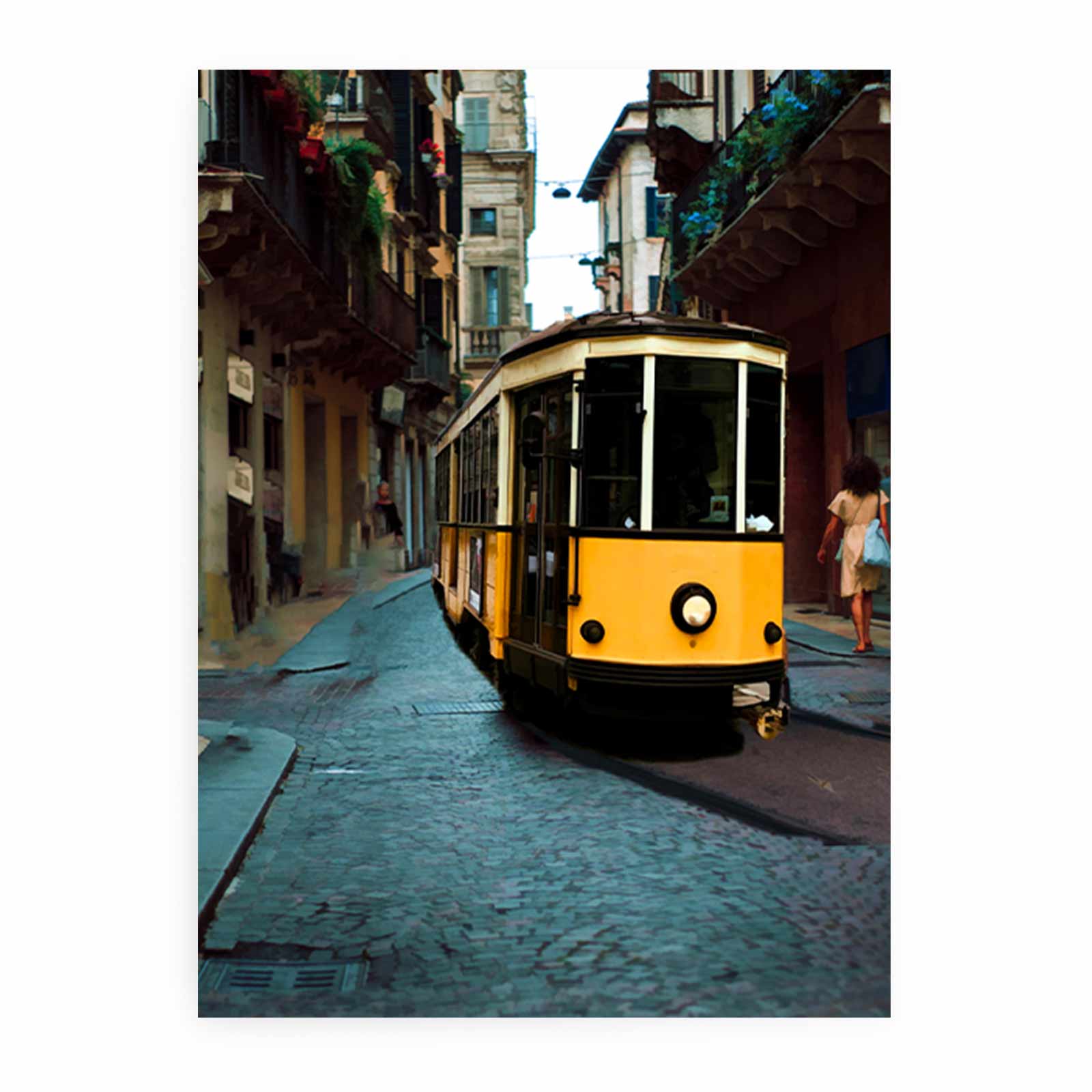 Street Tram Painting Art Print.